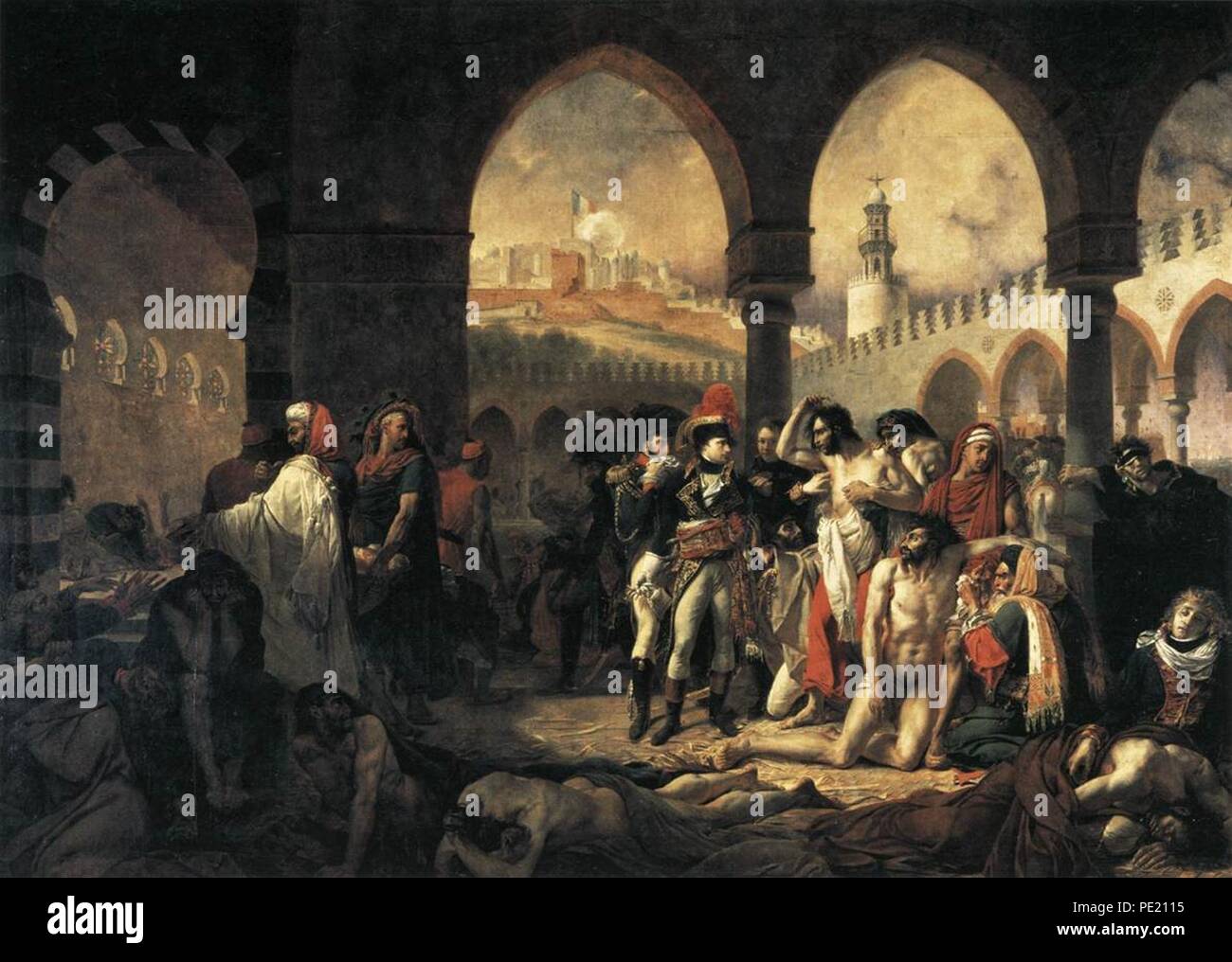 Antoine-Jean Gros - Napoleon Bonaparte Visiting the Plague-stricken at ...