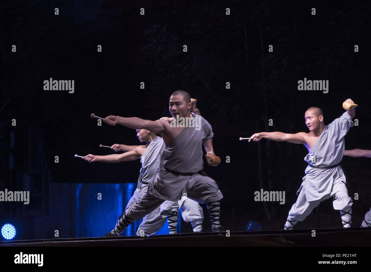 Chania, Greece. 10th Aug, 2018. Shaolin participants seen performing at ...