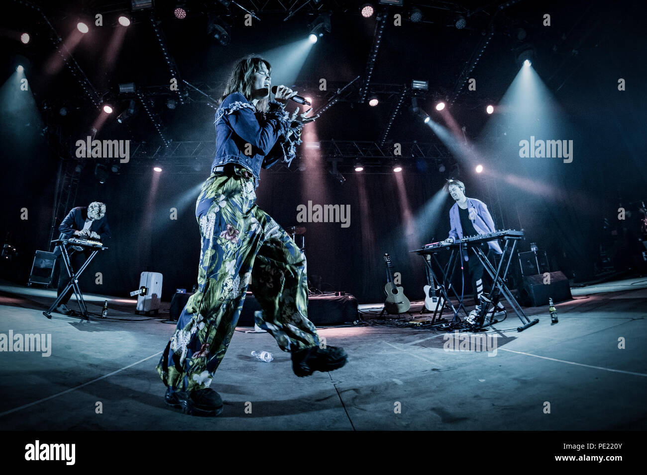 Denmark, Skanderborg - August 11, 2018. The Danish pop act Off Bloom ...