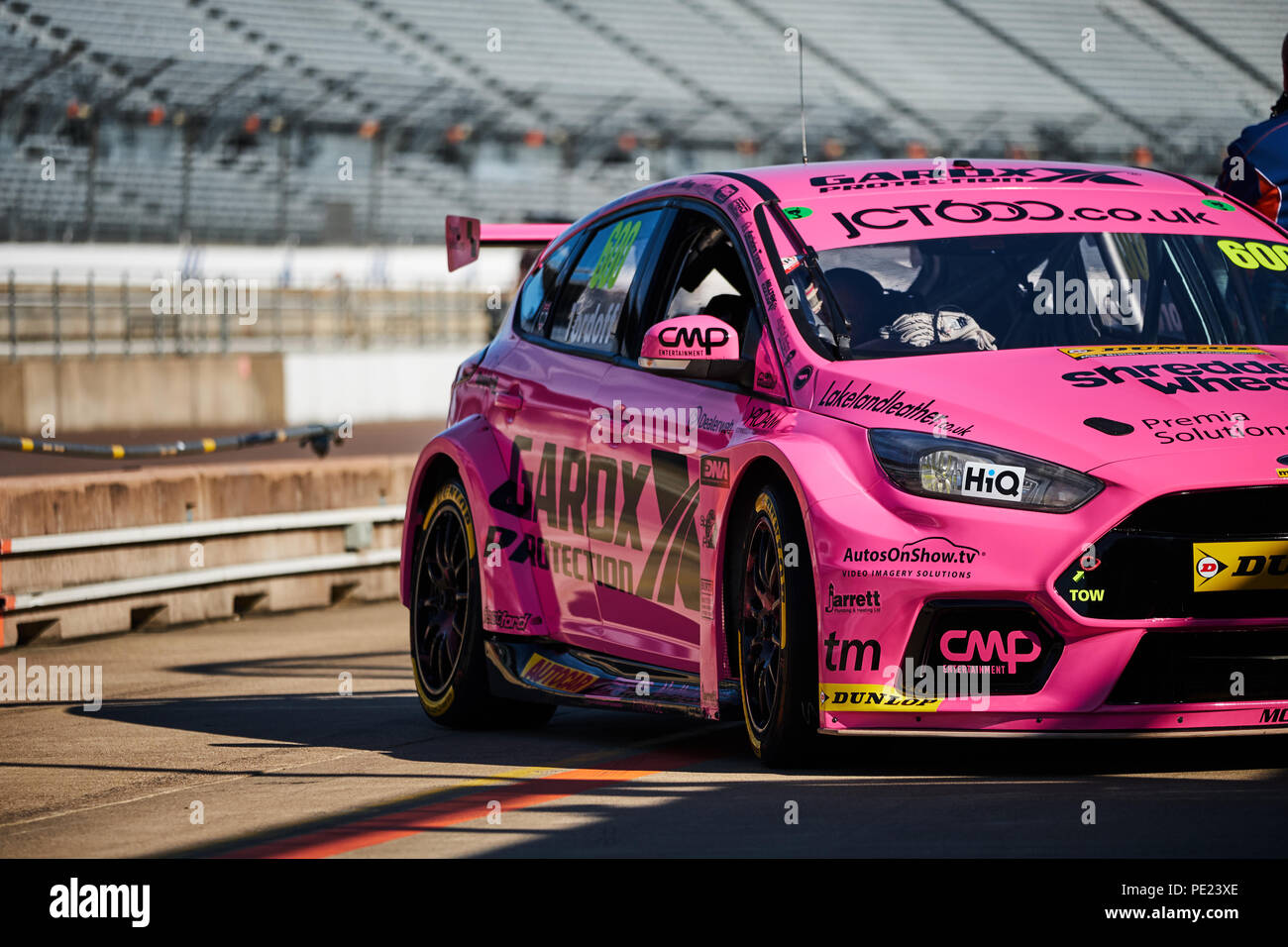 Corby, Northamptonshire, UK, 11th August 2018. BTCC racing driver Sam ...