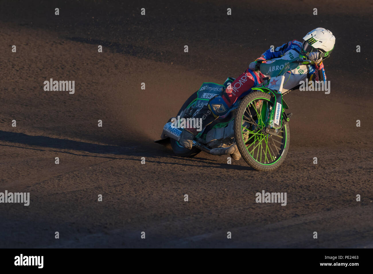 HALLSTAVIK, SWEDEN, AUGUST 7, 2018: Patryk Dudek, Dackarna at the ...
