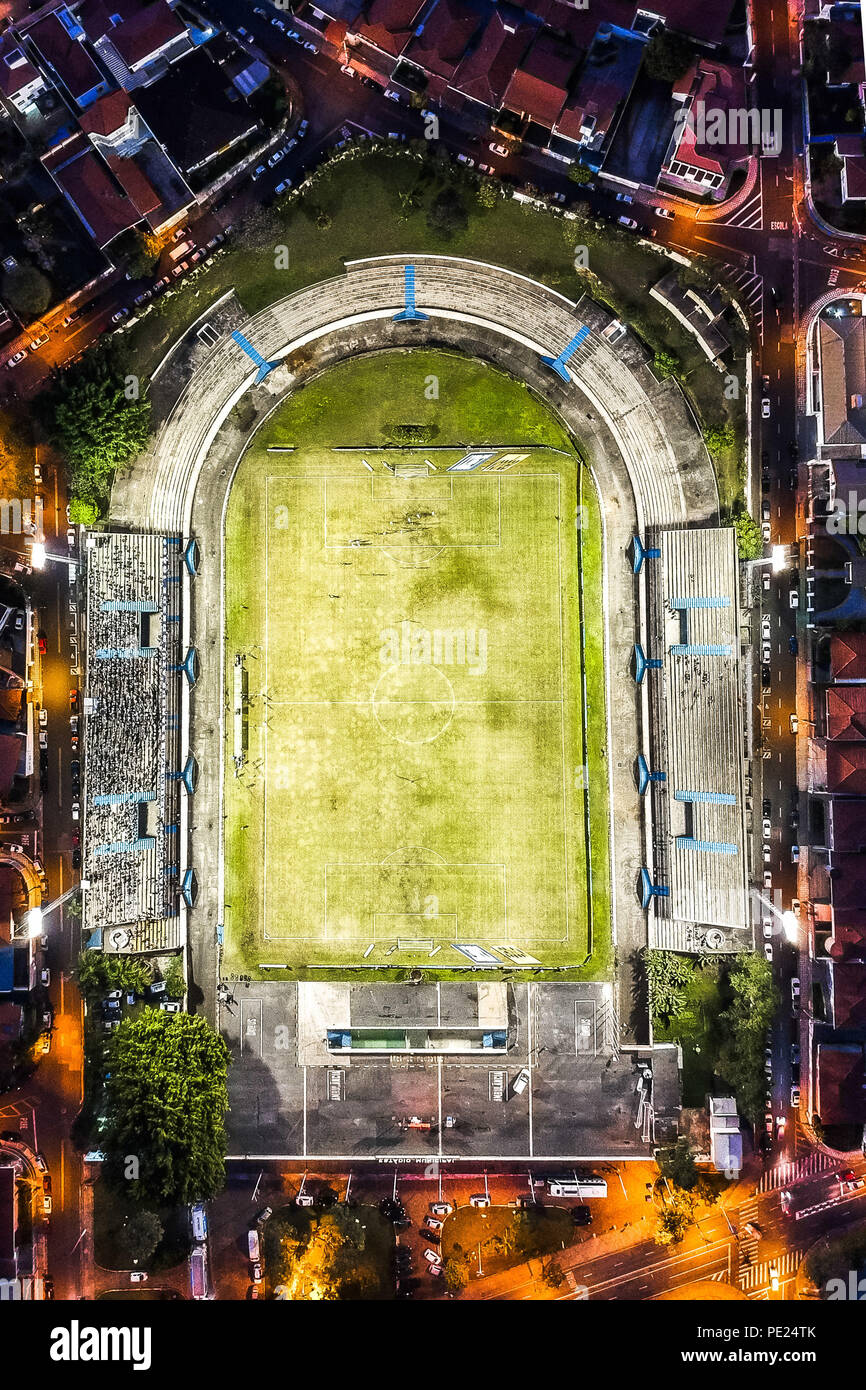 Sorocaba, Brazil. 11th Aug, 2018. Aerial view of the Walter Ribeiro ...