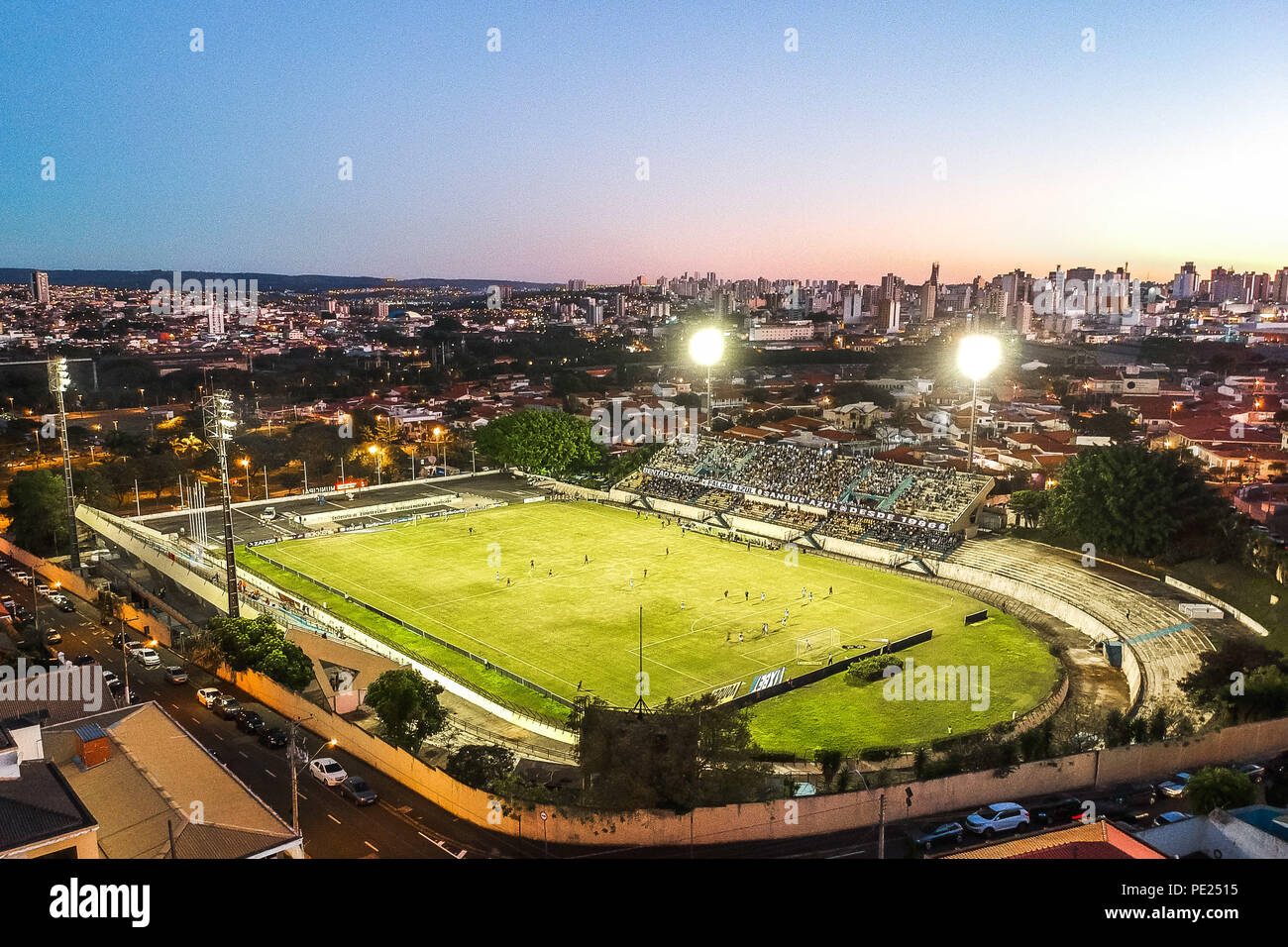 Sorocaba, Brazil. 11th Aug, 2018. Aerial view of the Walter Ribeiro ...
