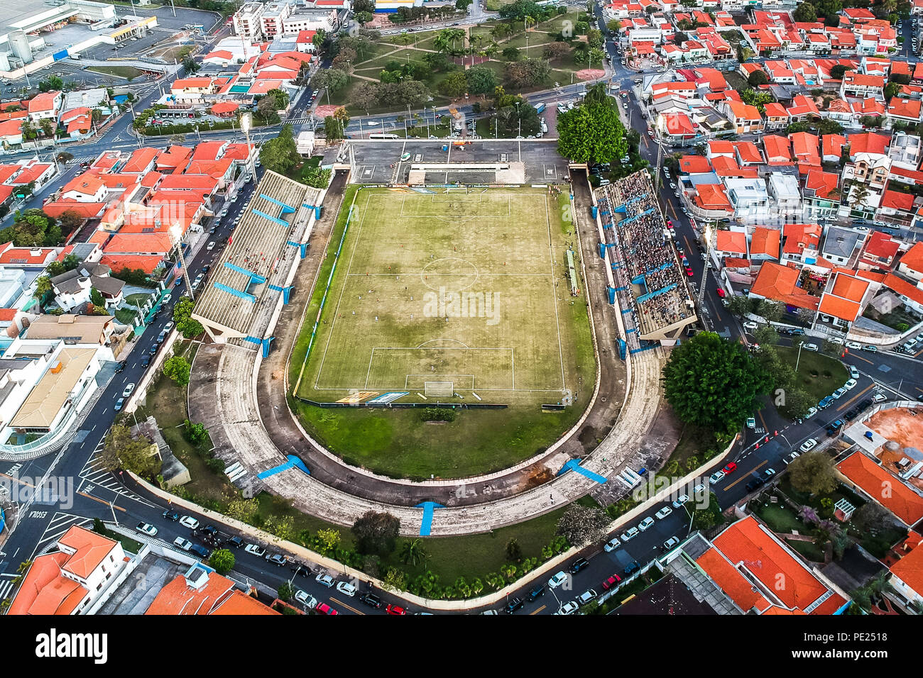 Sorocaba, Brazil. 11th Aug, 2018. Aerial view of the Walter Ribeiro ...