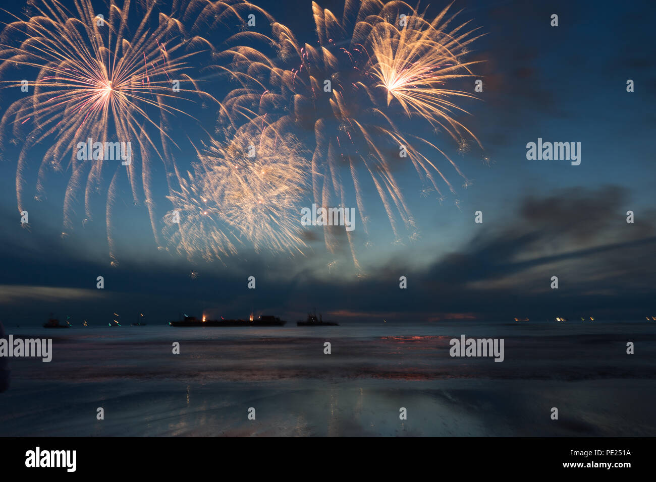 The Hague, Netherlands. 11th August 2018. Annual summer fireworks event ...