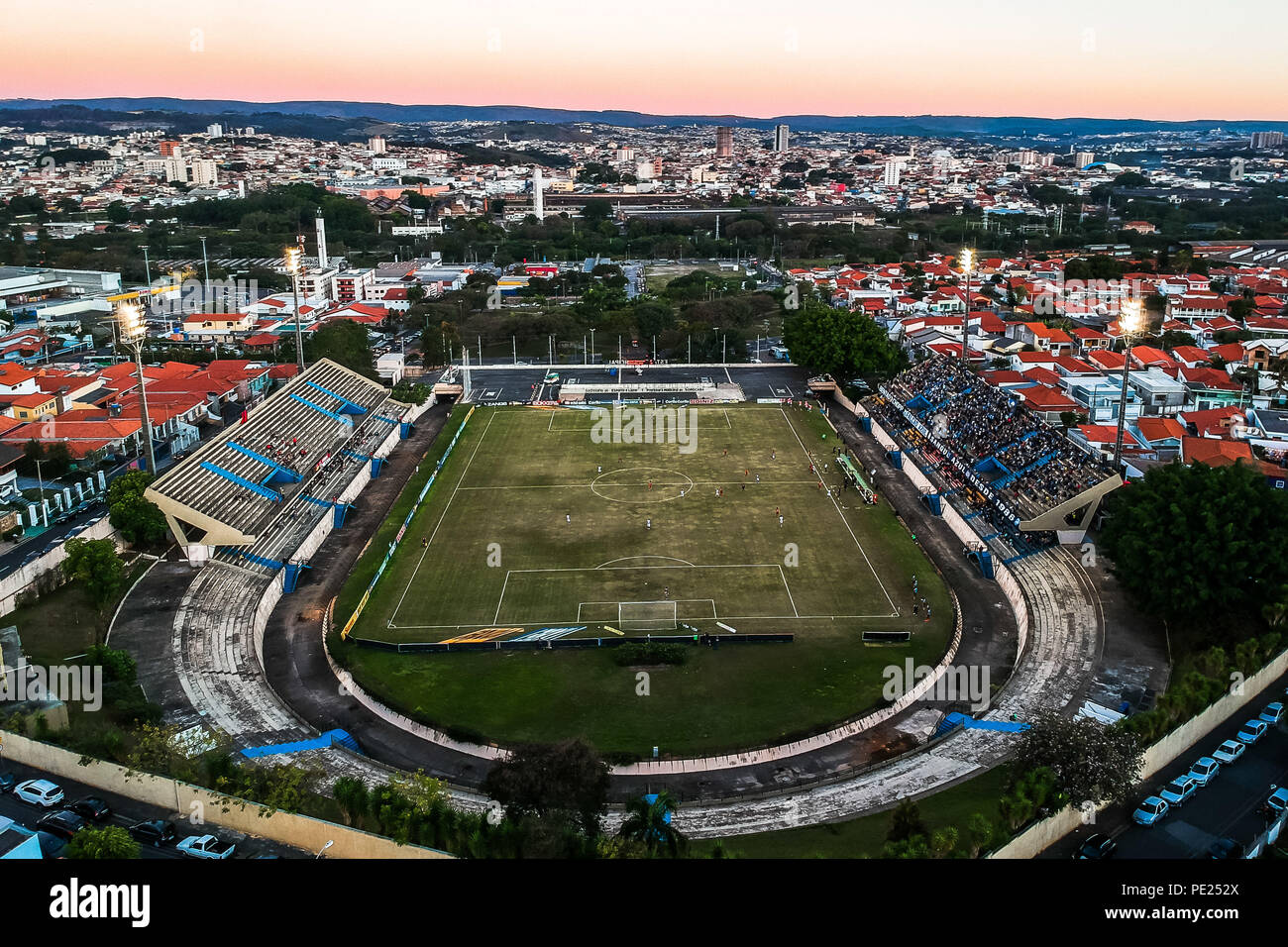 Sorocaba, Brazil. 11th Aug, 2018. Aerial view of the Walter Ribeiro ...