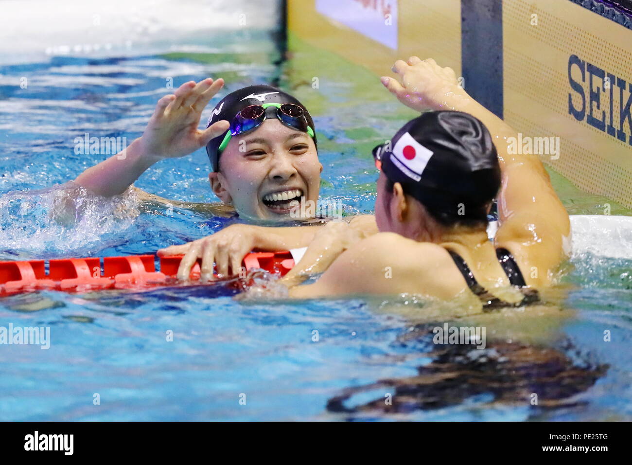 Tokyo, Japan. 11th Aug, 2018. (L-R) Yui Ohashi, Miho Teramura (JPN ...