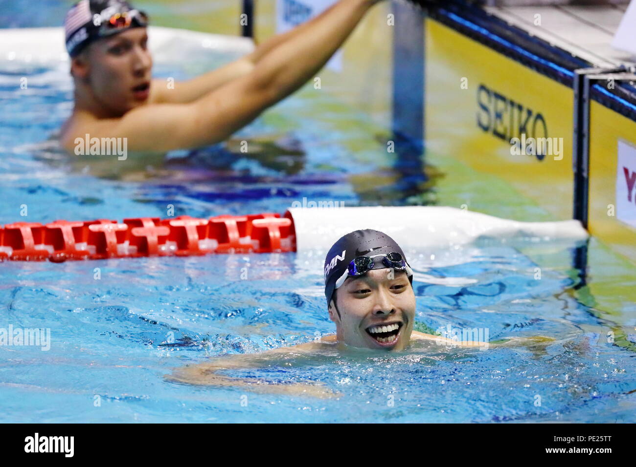 Tokyo, Japan. 11th Aug, 2018. (Top-Bottom) Kalisz Chase Tyler (USA), Kosuke Hagino (JPN ...