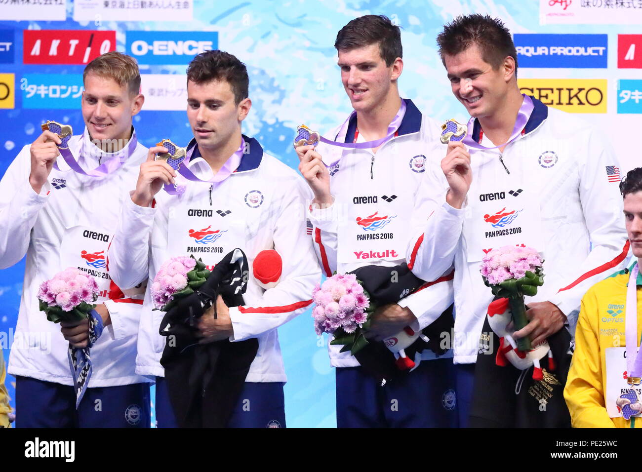 Tokyo, Japan. 11th Aug, 2018. USA team group (USA) Swimming : 2018 Pan ...