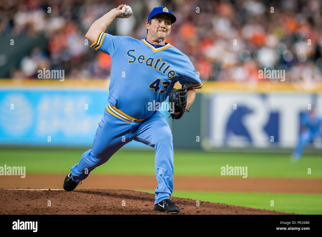 August 10, 2018: Seattle Mariners relief pitcher Adam Warren (43 ...