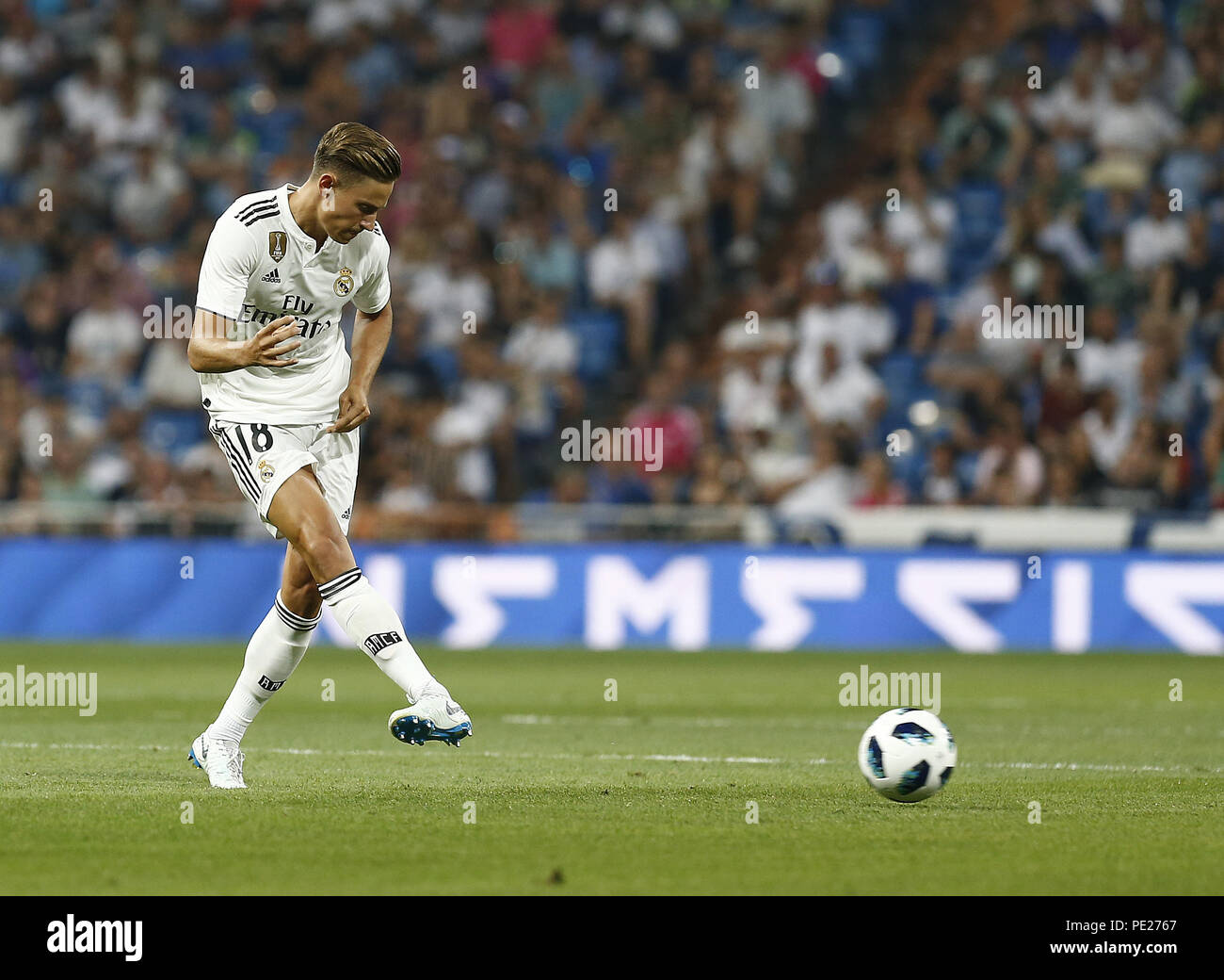 Madrid, Madrid, Spain. 11th Aug, 2018. Marcos Llorente of Real Madrid ...