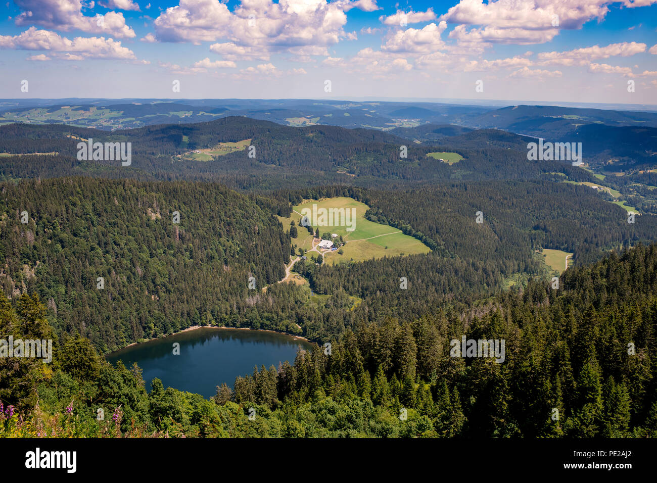 Feldberg, Germany. 26th July, 2018. View from the Feldberg mountain ...
