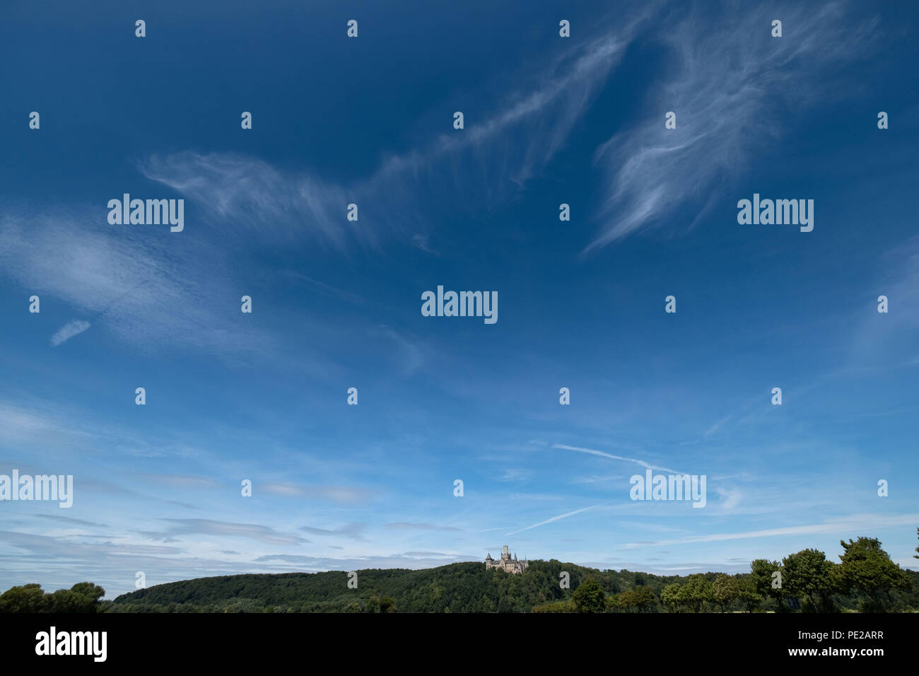 Schulenburg, Germany. 12th Aug, 2018. Marienburg Castle stands on the ...