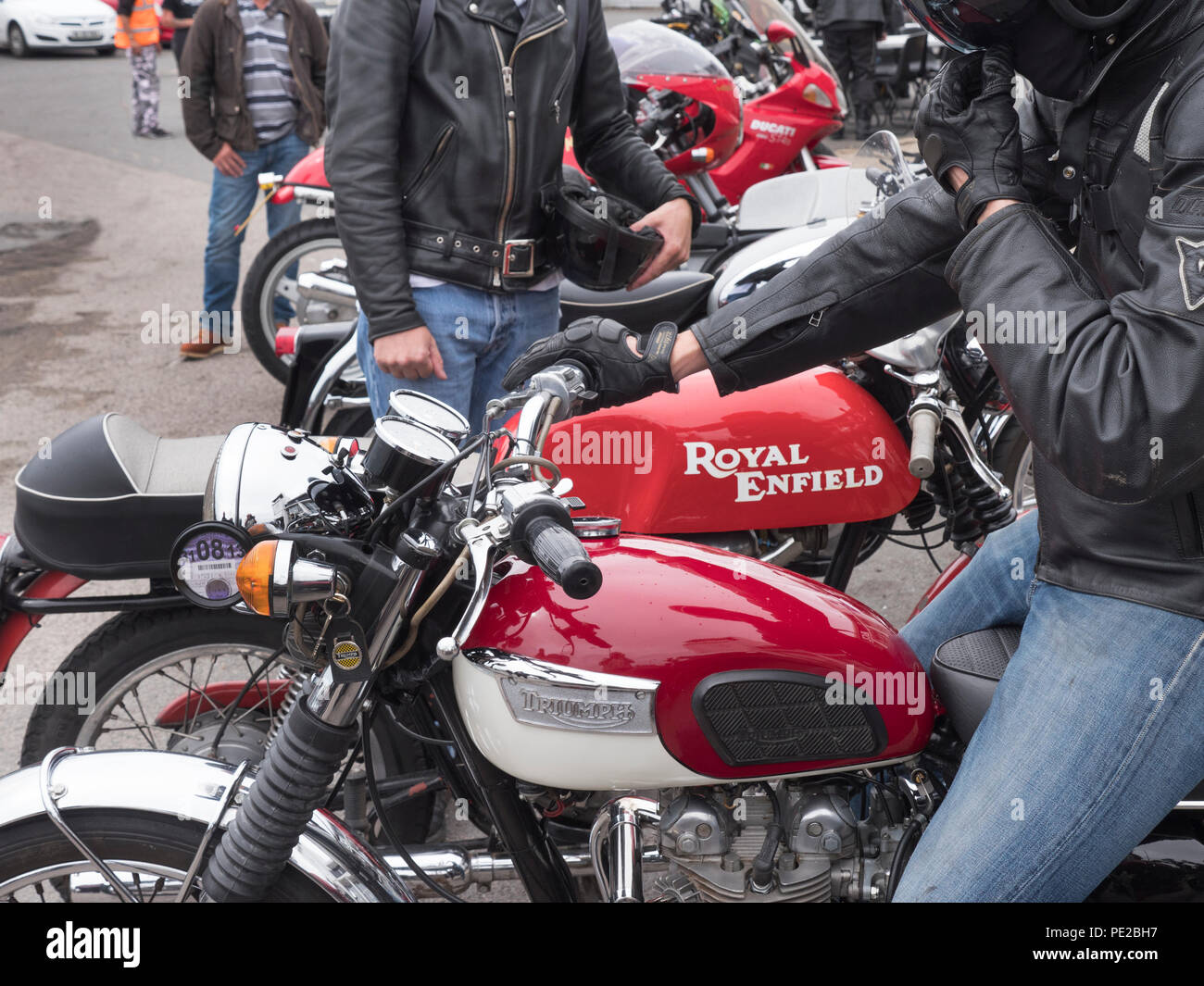 London, UK. 12th August 2018. Classic Motorcycles at the Vintage ...