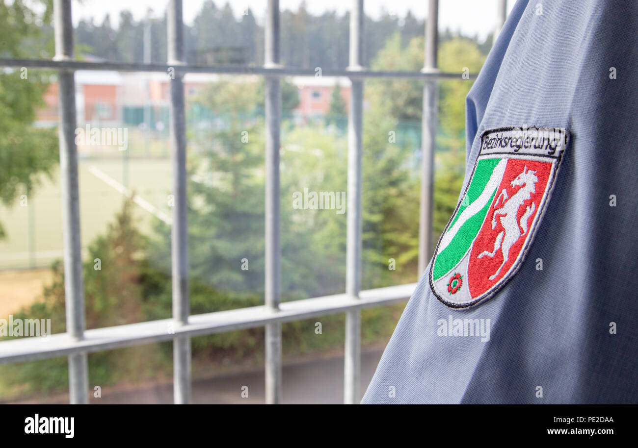 Bueren, Germany. 10th Aug, 2018. The coat of arms of the state of North ...