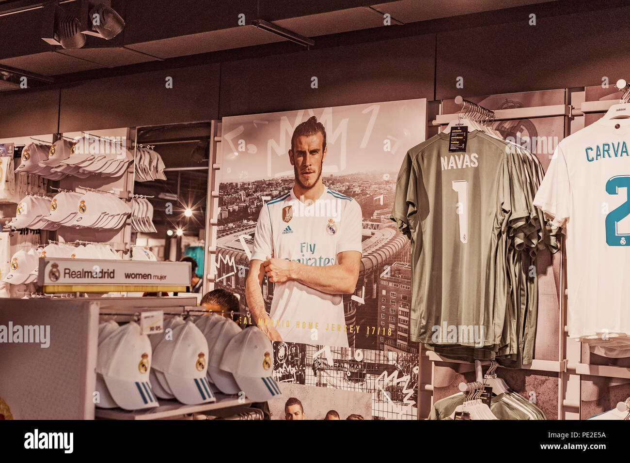 MADRID, SPAIN - 25 MARCH, 2018: Official clothing store and sports ...
