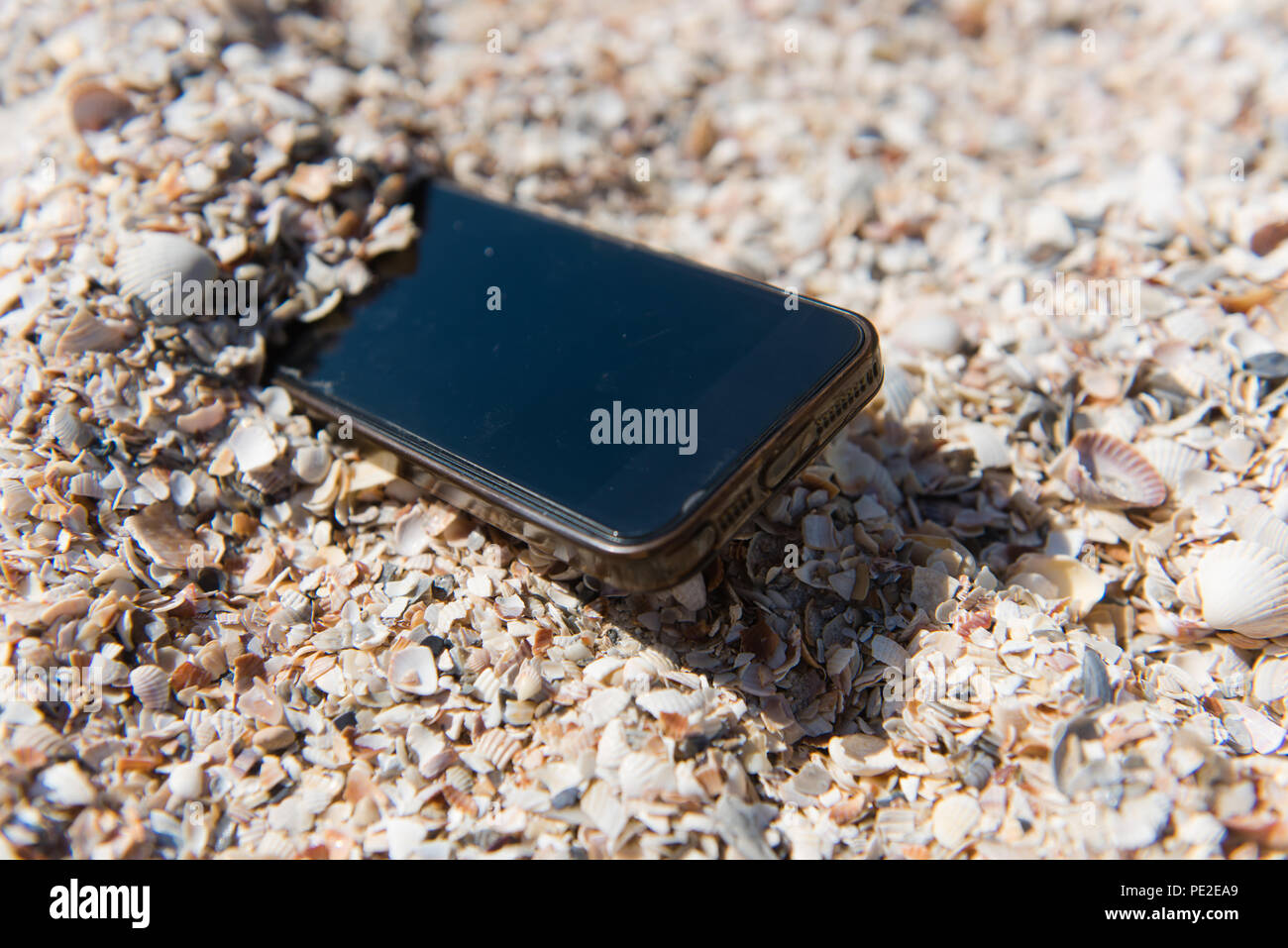 Smartphone with black screen close up outdoors Stock Photo - Alamy