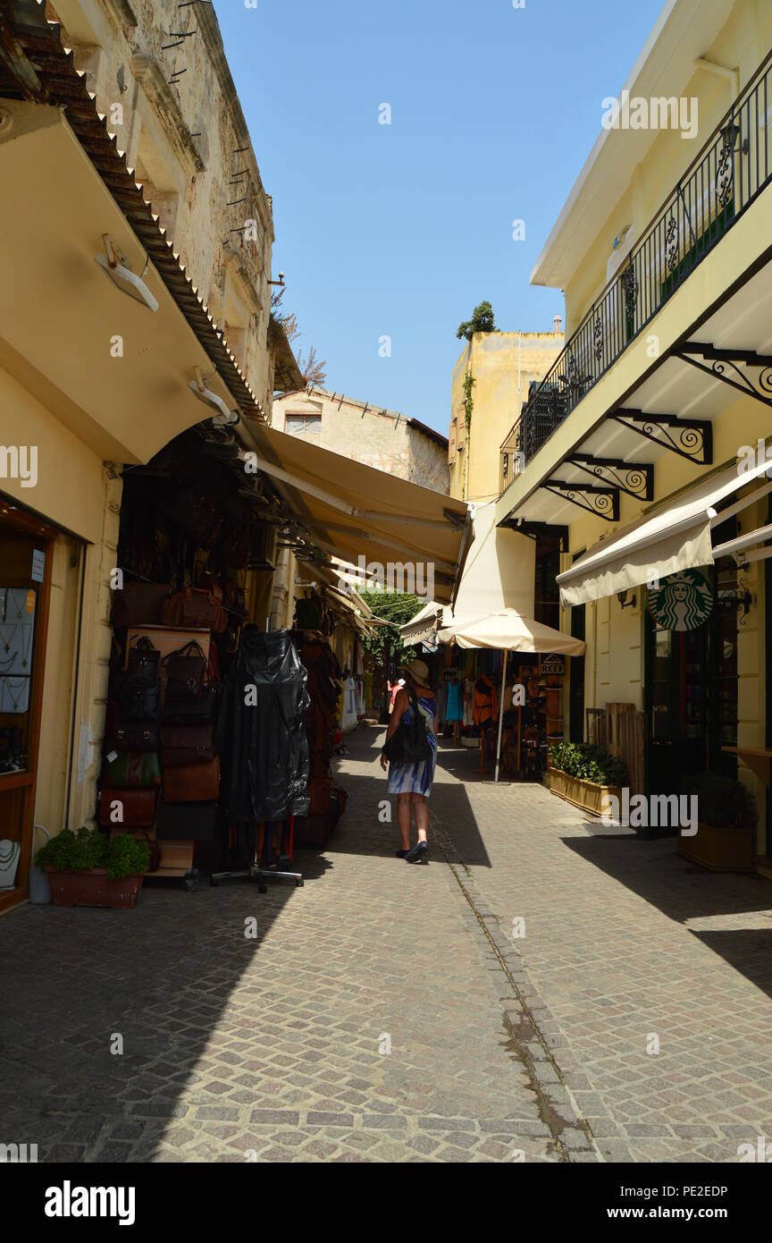 Narrow Streets In The Venetian Style Neighborhood Of Chania Repeltas ...