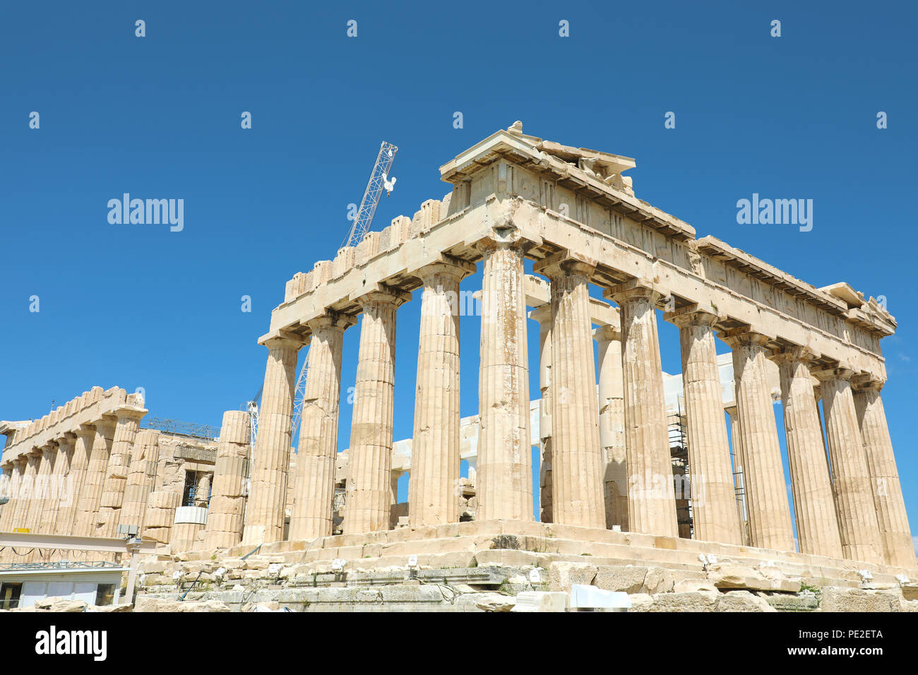 Acropolis parthenon restoration renovation greece hi-res stock ...