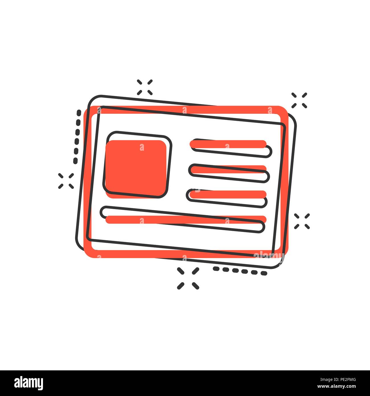 Vector cartoon newspaper icon in comic style. News sign illustration ...