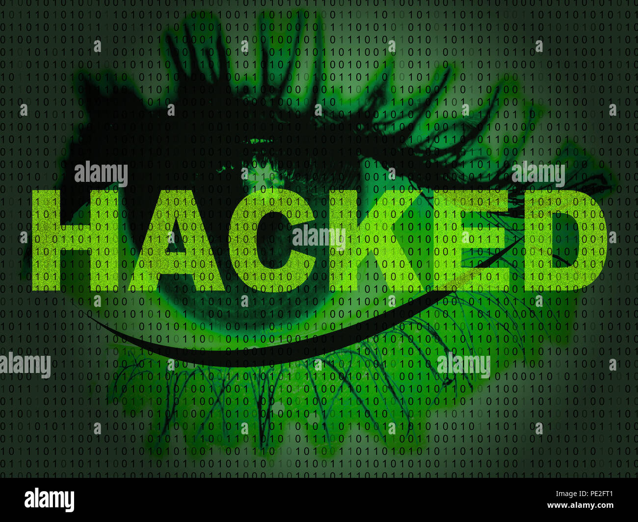 Cybersecurity Hacker Online Cyber Attacks 2d Illustration Shows Digital ...