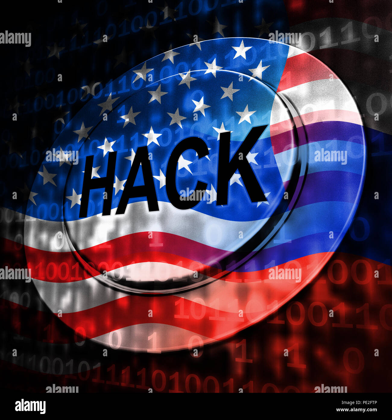 Russia Hacking American Elections Data 3d Illustration Shows Kremlin ...