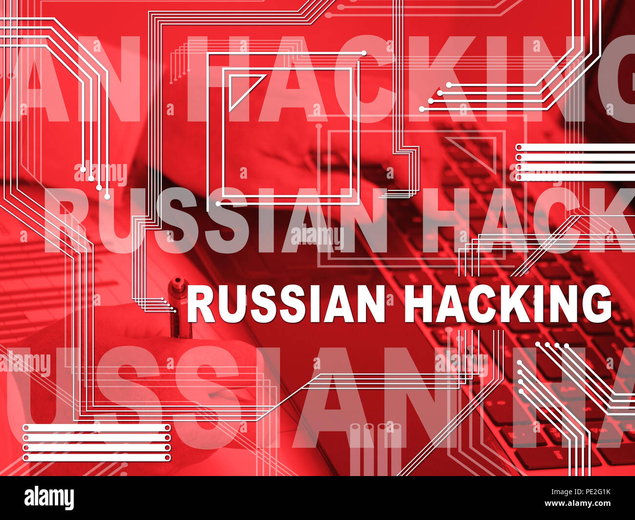 Russian Hacker Moscow Spy Campaign 2d Illustration Shows Ballot Vote ...