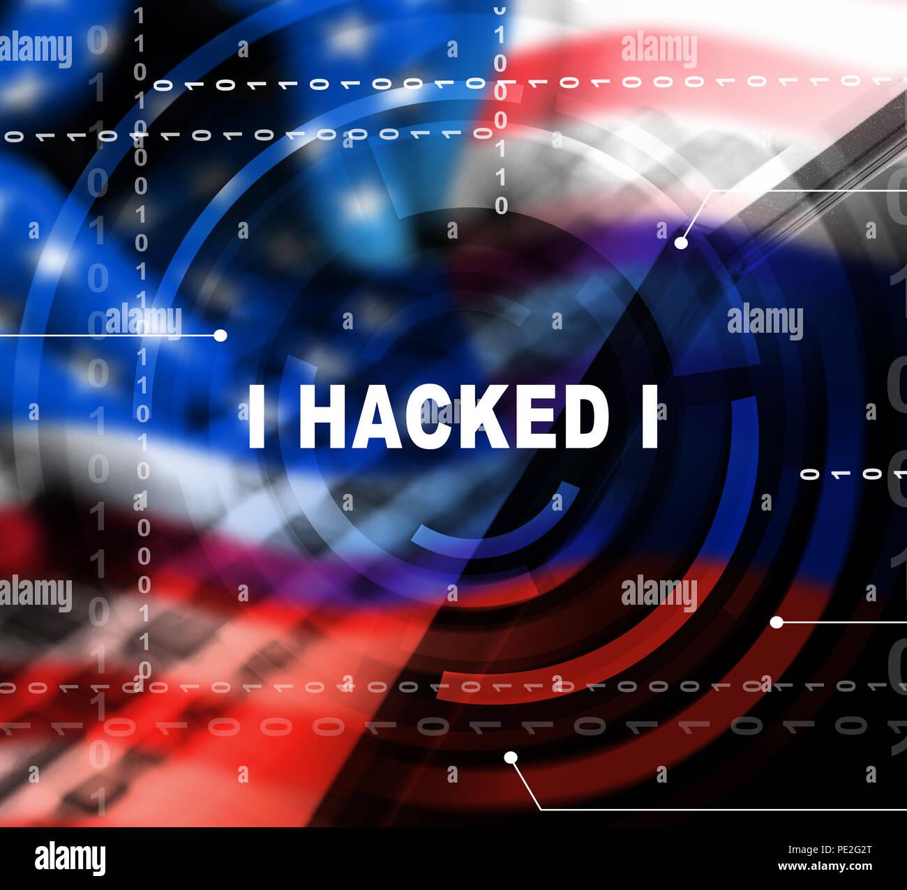 Hacker Typing Hacked Data Alert 3d Illustration Shows Cybersecurity ...