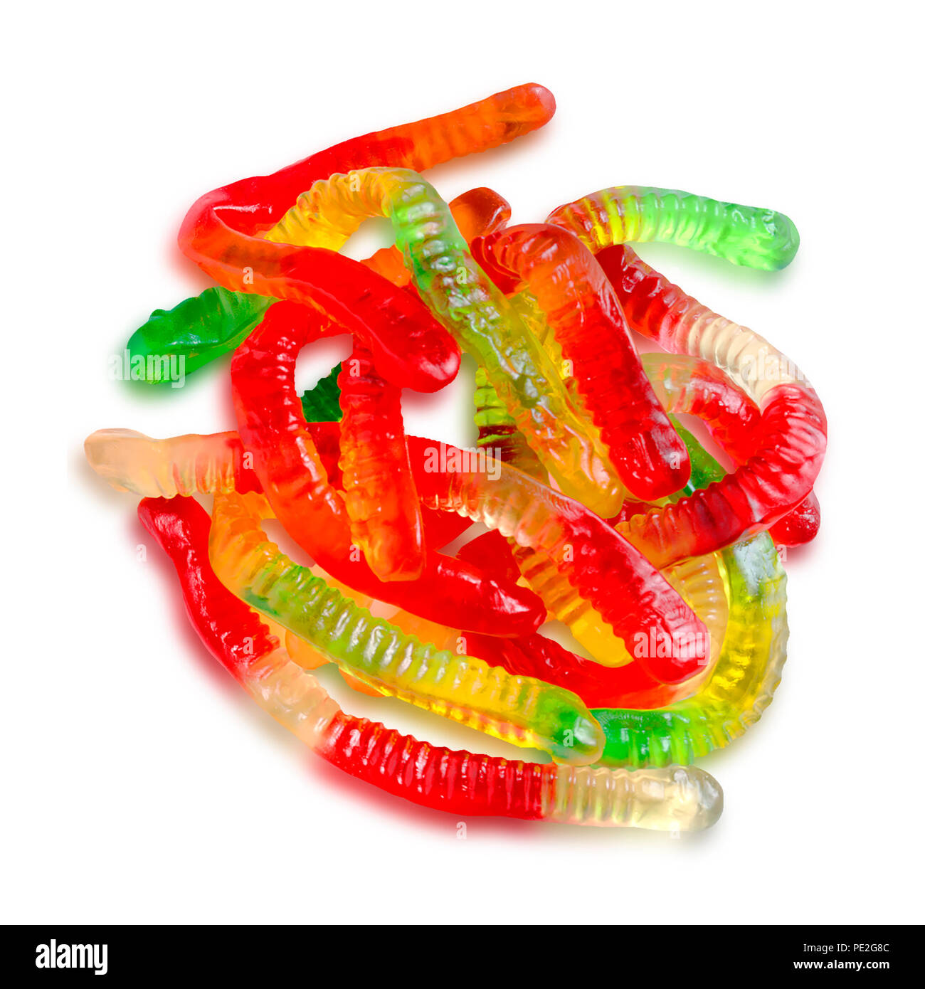 Jelly gummy worm sweet Cut Out Stock Images & Pictures - Alamy
