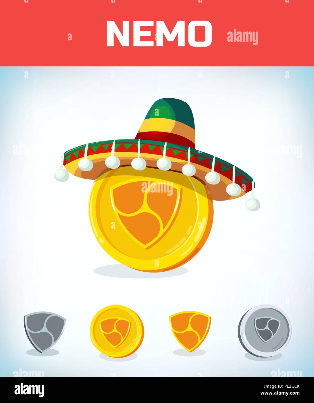 nemo in mexican hat. nemo. Digital currency. Crypto currency. Money and ...