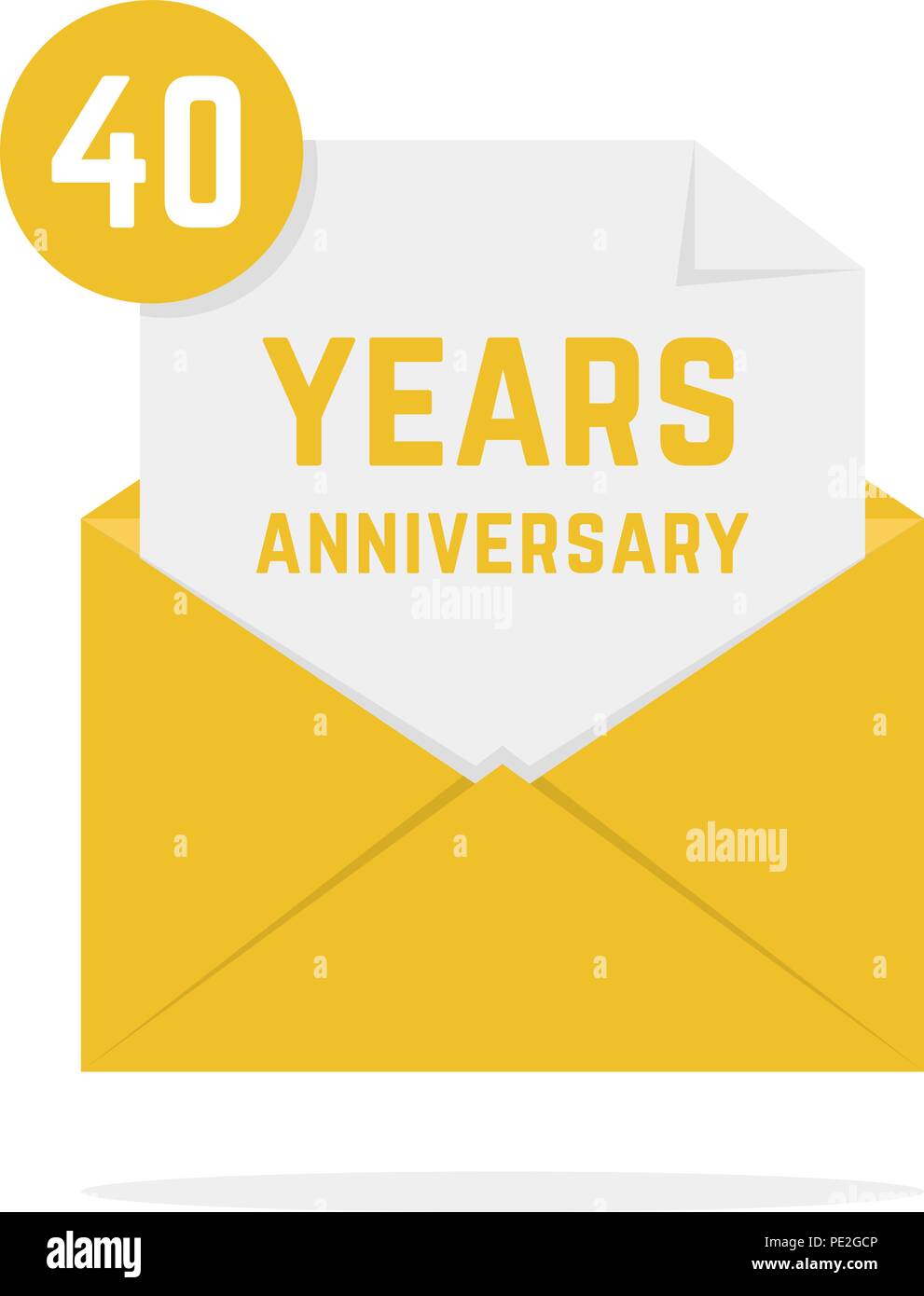 40 years anniversary icon in golden letter Stock Vector Image & Art - Alamy