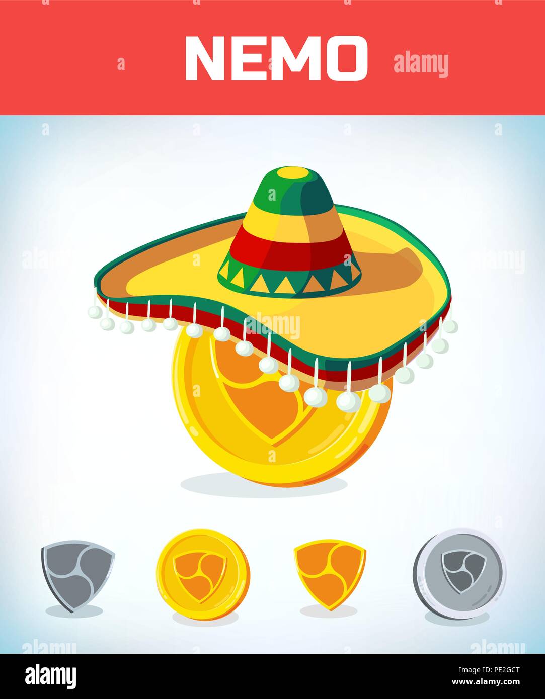 nemo in mexican hat. nemo. Digital currency. Crypto currency. Money and ...