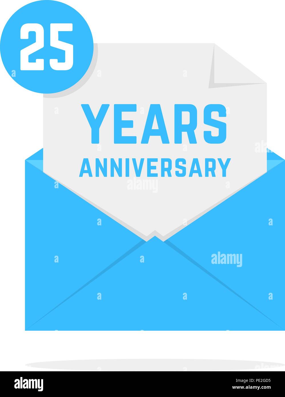 25th anniversary sign blue Stock Vector Images - Alamy