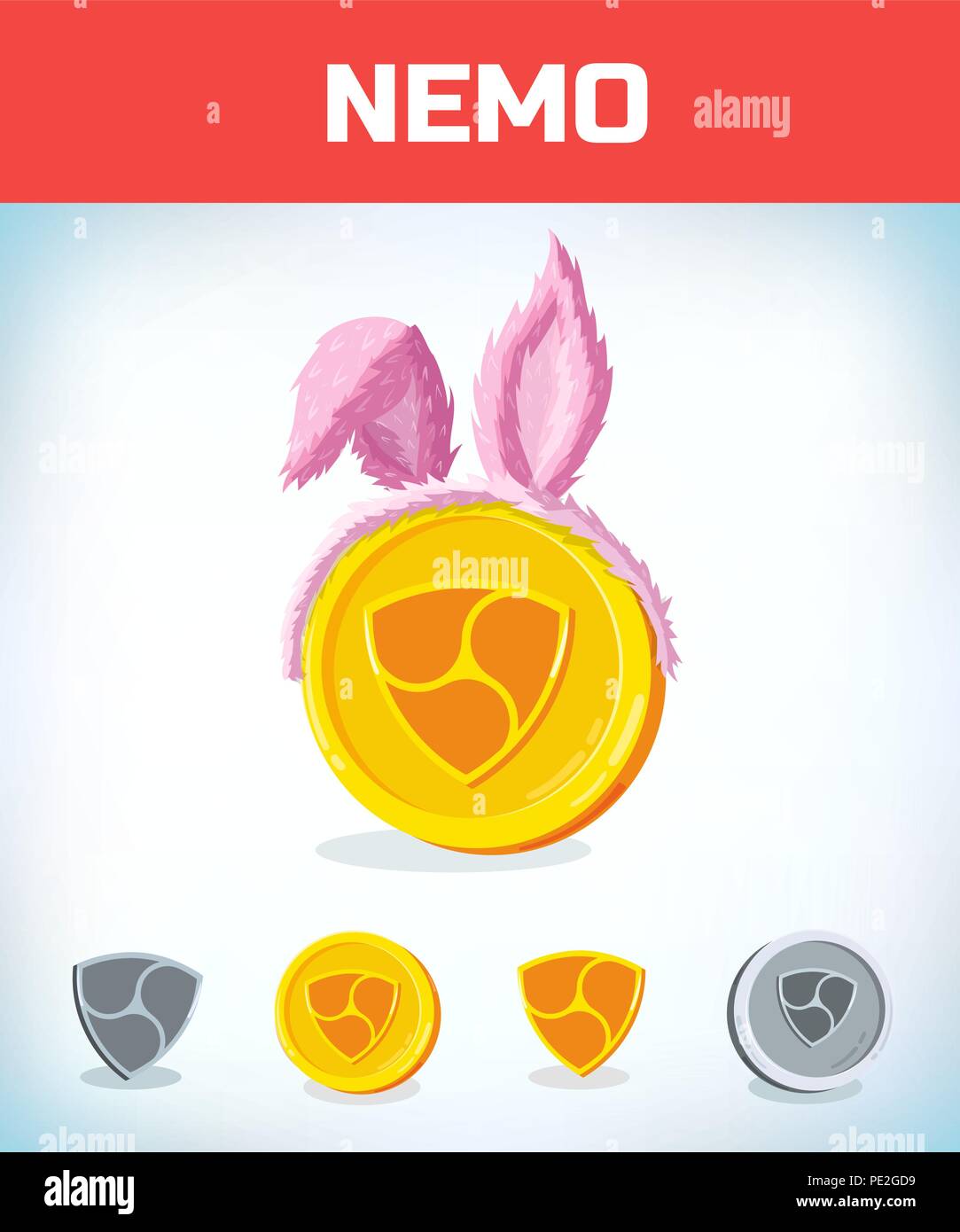 nemo in rabbit ears. nemo. Digital currency. Crypto currency. Money and ...