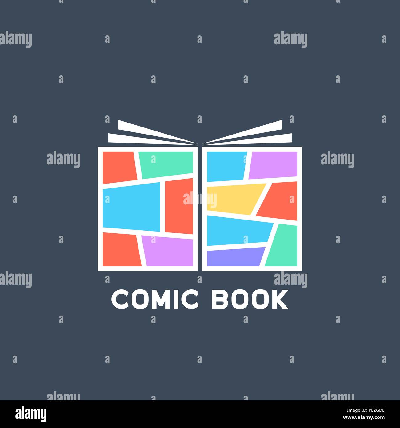 Colorful comic book page Stock Vector Images - Alamy