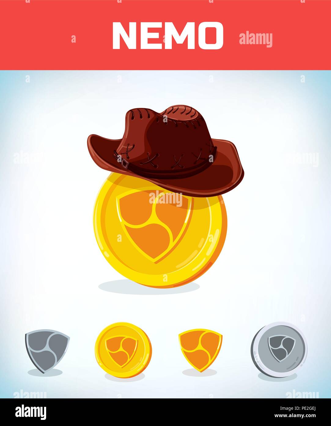 nemo in cowboy hat. nemo. Digital currency. Crypto currency. Money and ...