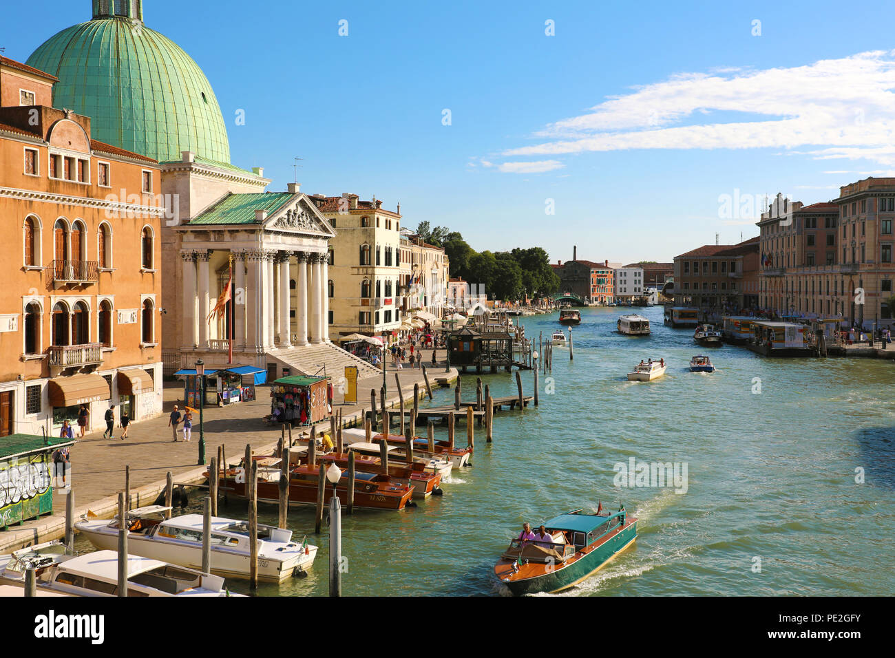 VENICE, ITALY - JUNE 18, 2018: beautiful sunset on Venice with the ...