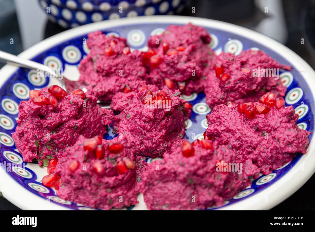 Pkhali, a Georgian vegetable dish with beetroot, walnuts and ...