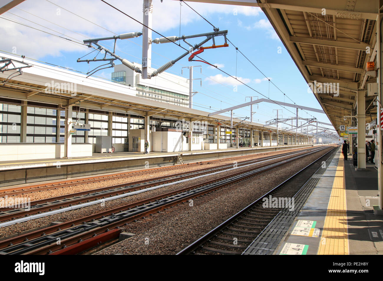 Tracks at the train station in Himeji, Japan Stock Photo - Alamy