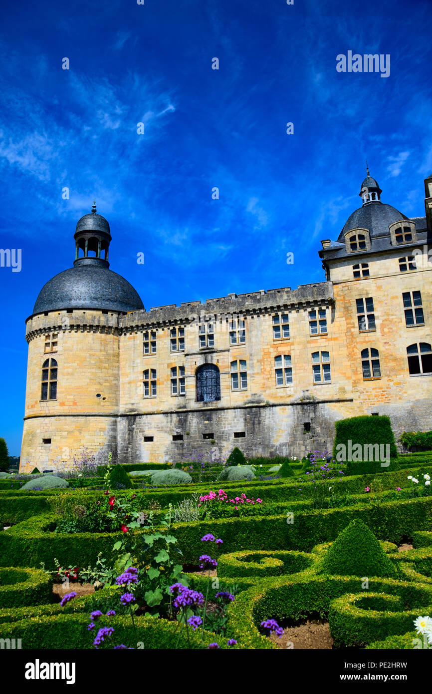 The architecture and grounds of the majestic Chateau de Hautefort in ...