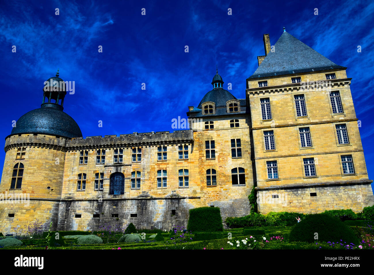 The architecture and grounds of the majestic Chateau de Hautefort in ...