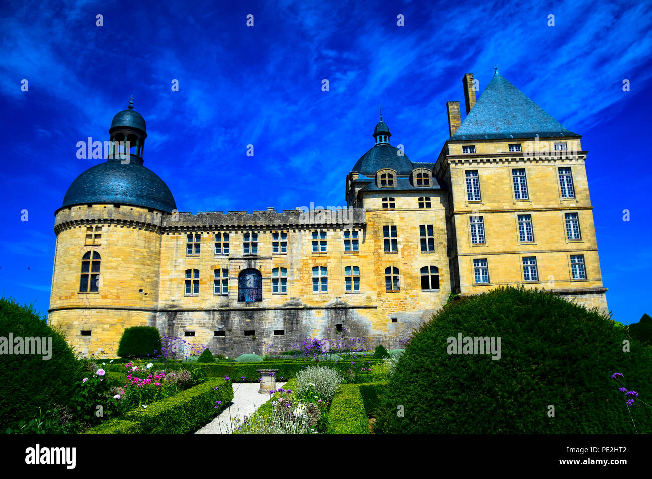 The architecture and grounds of the majestic Chateau de Hautefort in ...