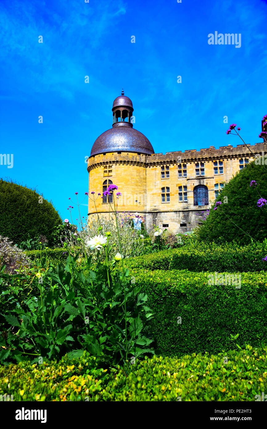 The architecture and grounds of the majestic Chateau de Hautefort in ...