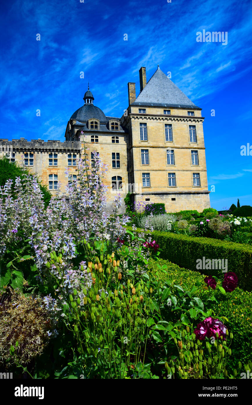 The architecture and grounds of the majestic Chateau de Hautefort in ...