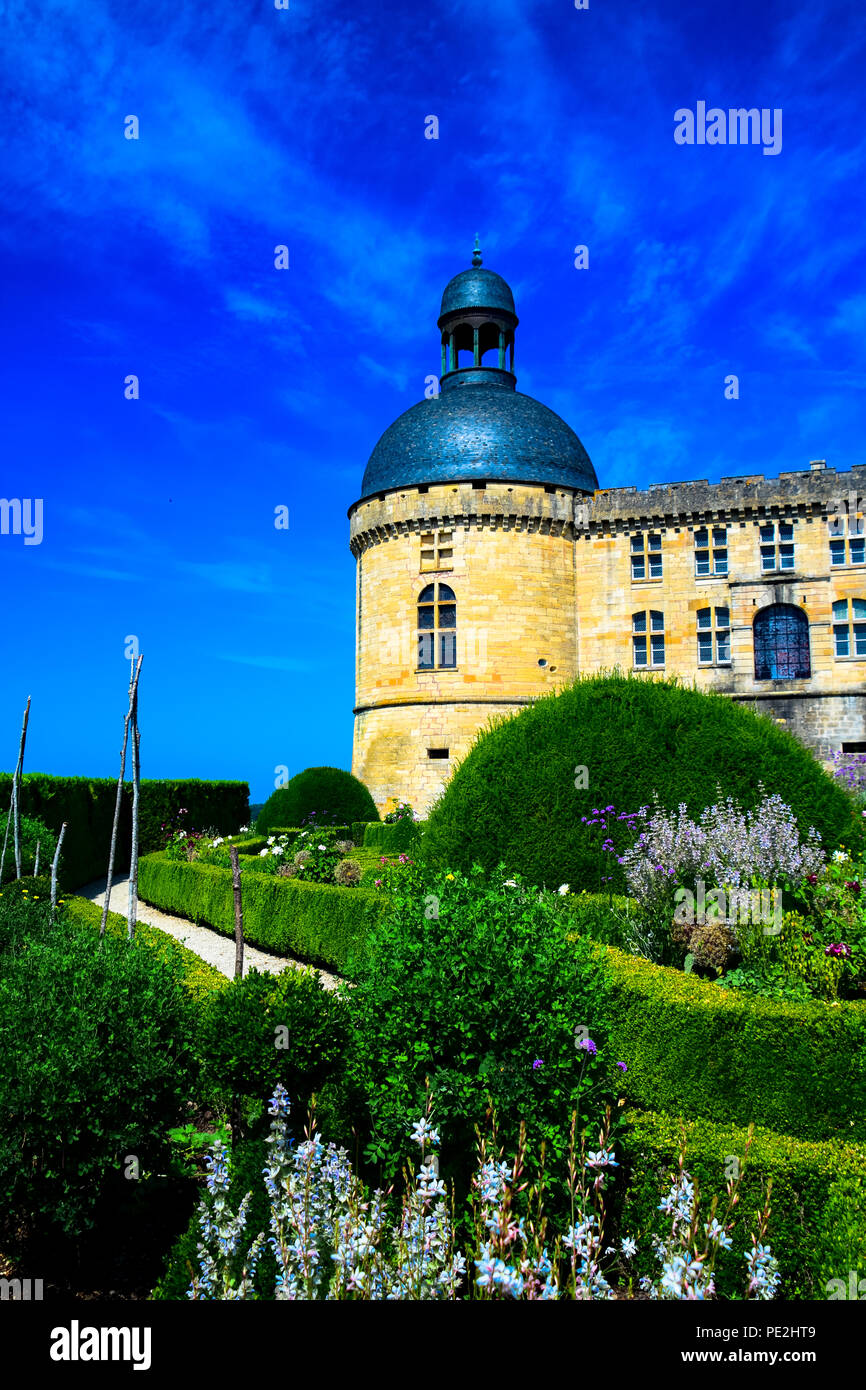 The architecture and grounds of the majestic Chateau de Hautefort in ...
