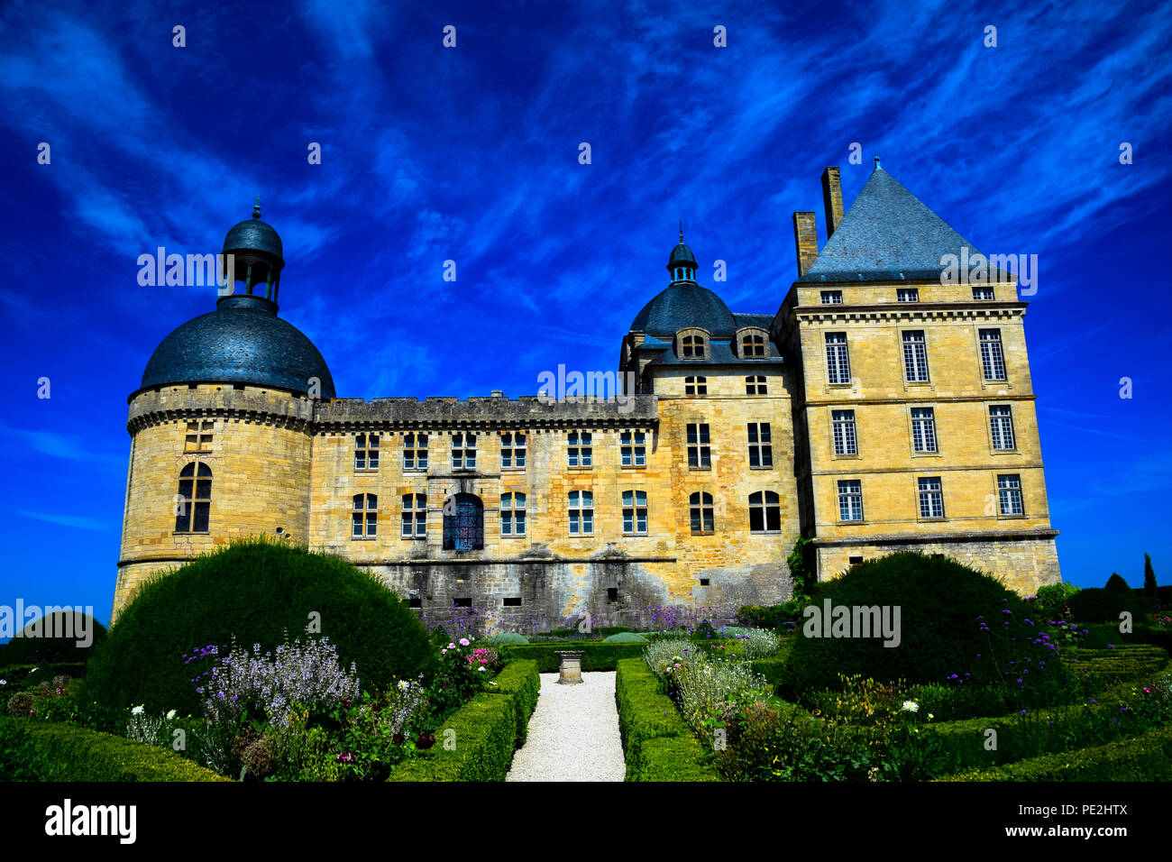 The architecture and grounds of the majestic Chateau de Hautefort in ...