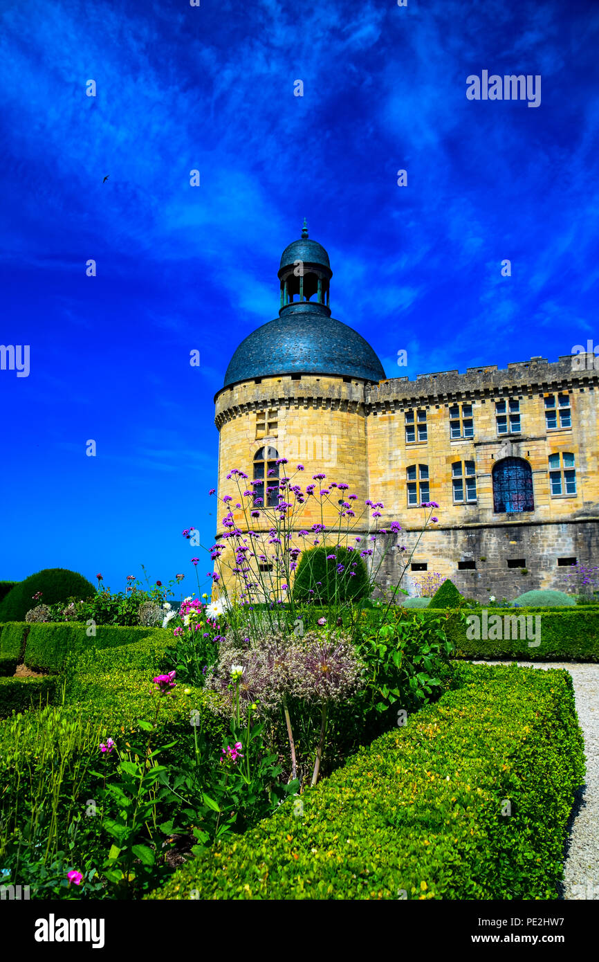 The architecture and grounds of the majestic Chateau de Hautefort in ...