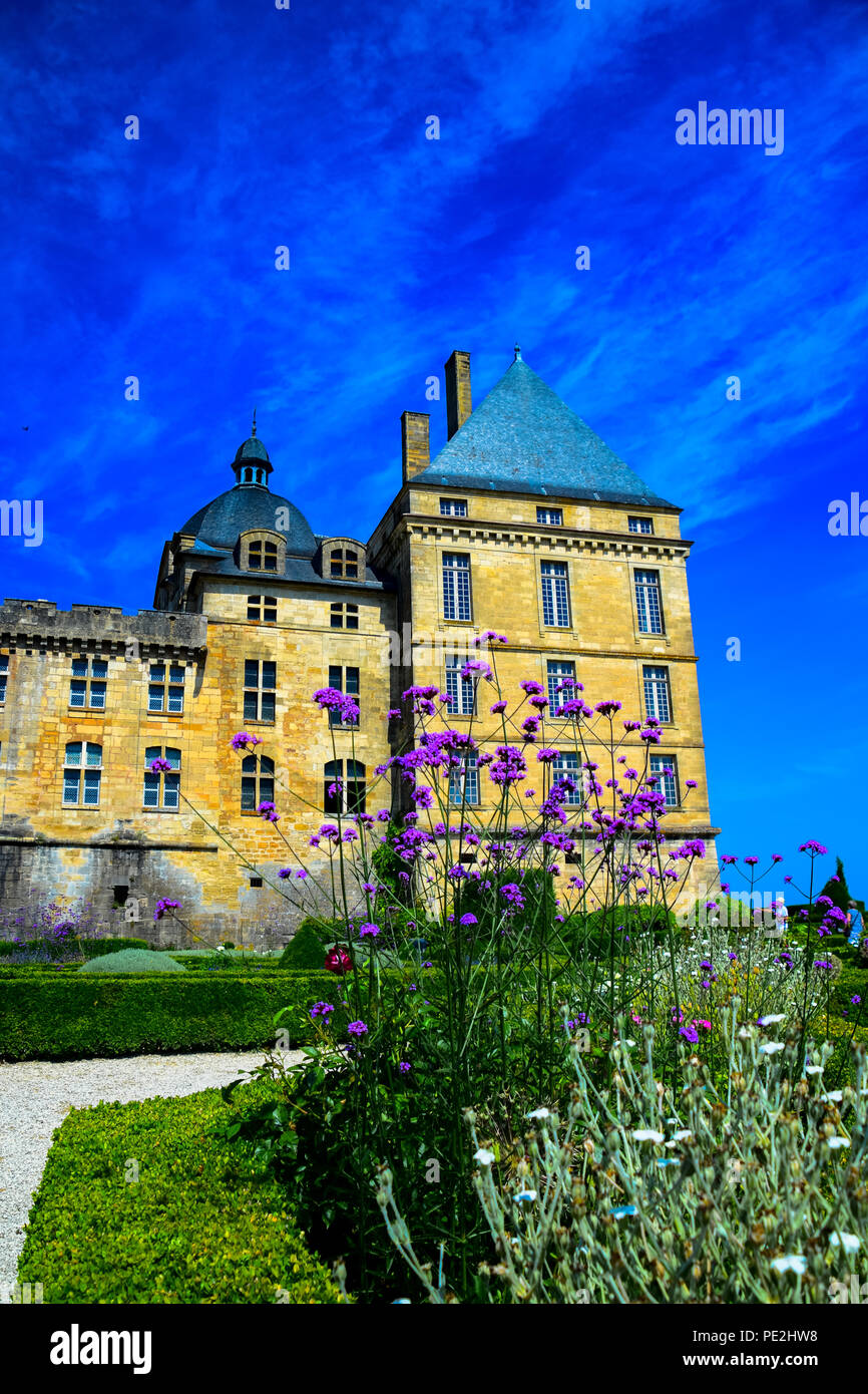 The architecture and grounds of the majestic Chateau de Hautefort in ...