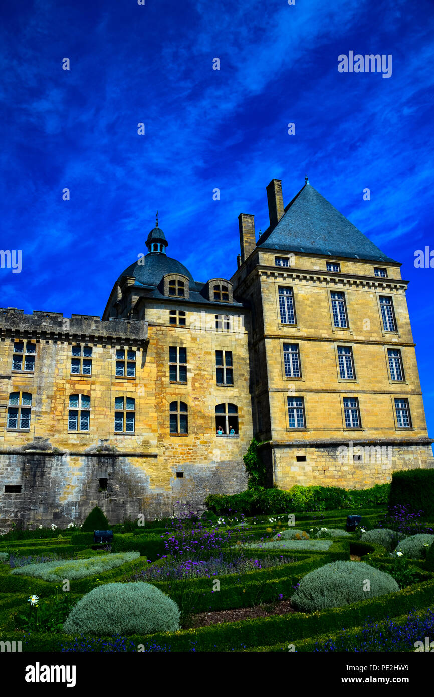 The architecture and grounds of the majestic Chateau de Hautefort in ...