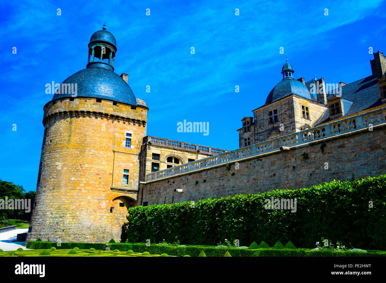 The architecture and grounds of the majestic Chateau de Hautefort in ...